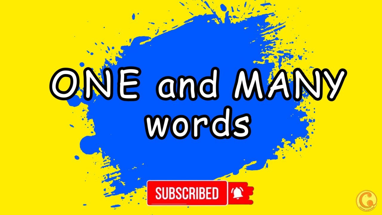 Let's Learn One and Many Words | Singular & Plural Words | One & Many ...