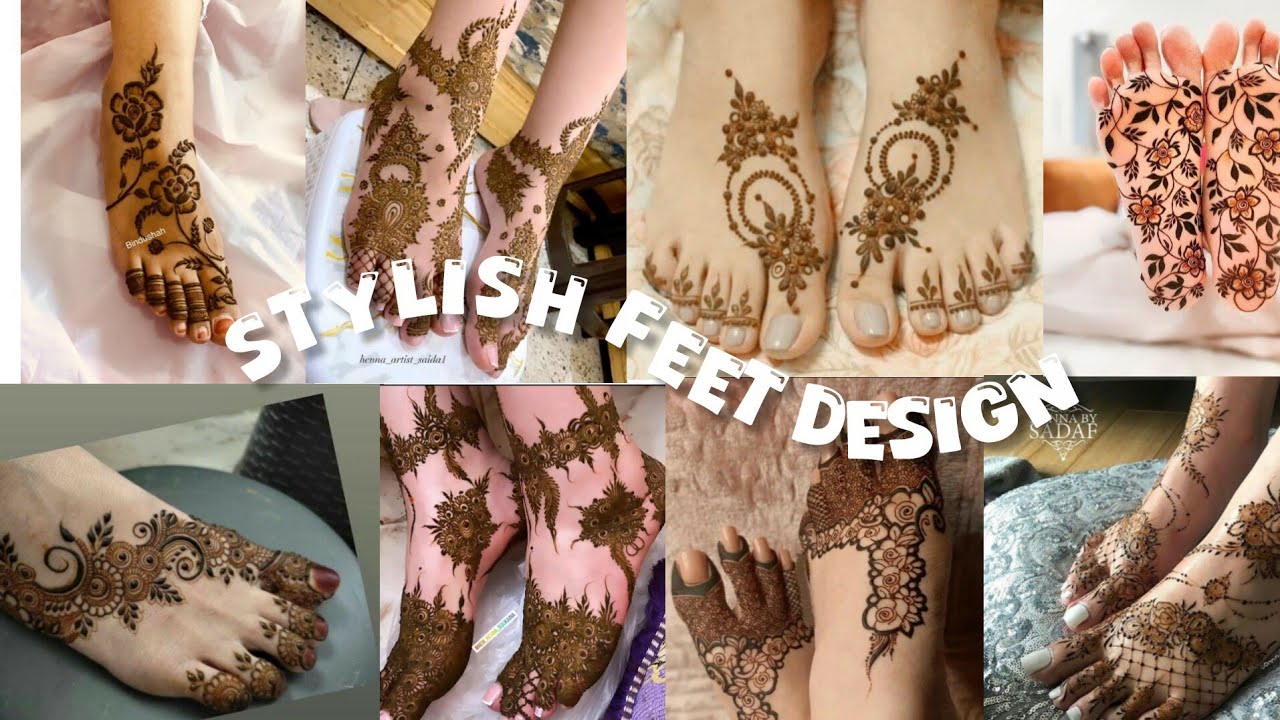 Latest feet mehandi designs || stylish & elegant design 💗 - YouTube