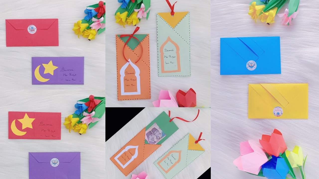 Origami Amplop Lebaran Simple || Amplop Panjang Uang Tidak Terlipat ...