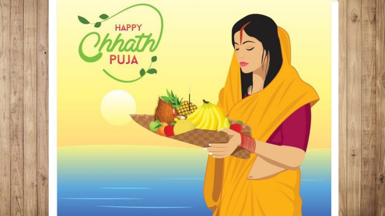 How To Draw chhath Puja | Chhath Pooja Drawing | छठ पूजा # ...