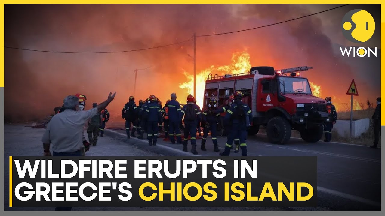 Wildfire Erupts In Greece's Chios Island, Flames Spread Rapidly Amid ...