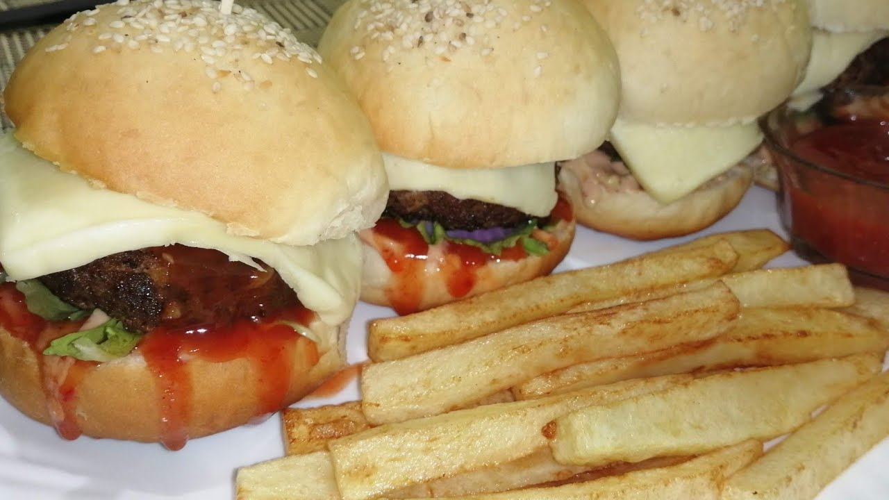 Deliciously Cheesy Homemade Beef Burgers - YouTube