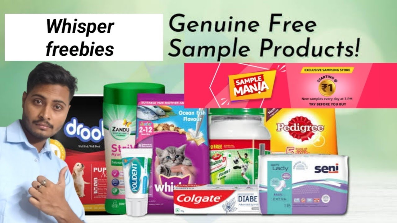 Whisper Freebies with Certificate || Amazon Sample Mania 1rs . || Paytm ...