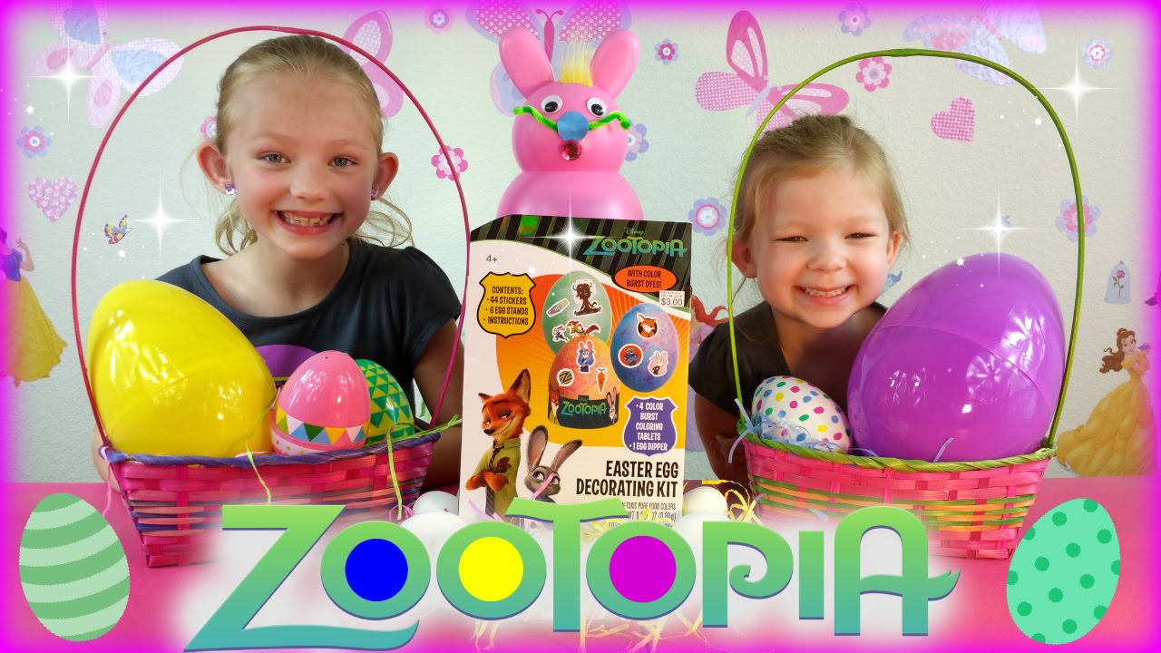 DISNEY ZOOTOPIA Coloring Easter Eggs with Disney Zootopia Easter Egg ...