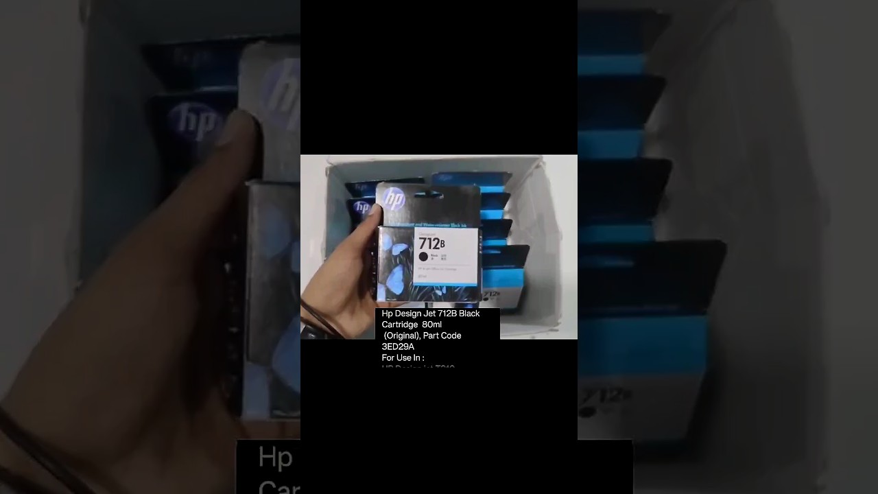 HP DesignJet 712 / 712B Black Ink Cartridge, 80ml (3ED29A) - YouTube