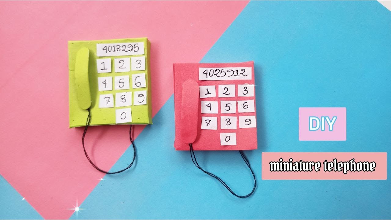 How to creat a paper Telephon | Cute DIY telephone | DIY origami crafts ...