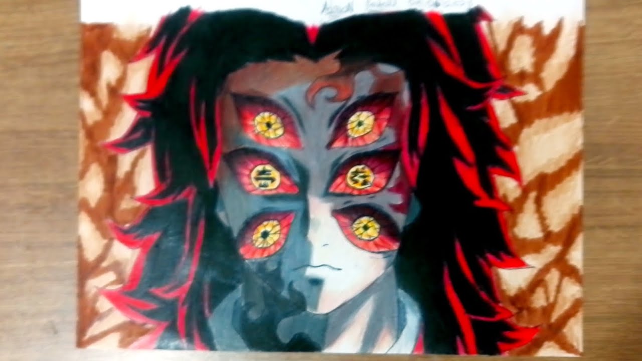 Drawing Kokushibou - Kimetsu no Yaiba - YouTube