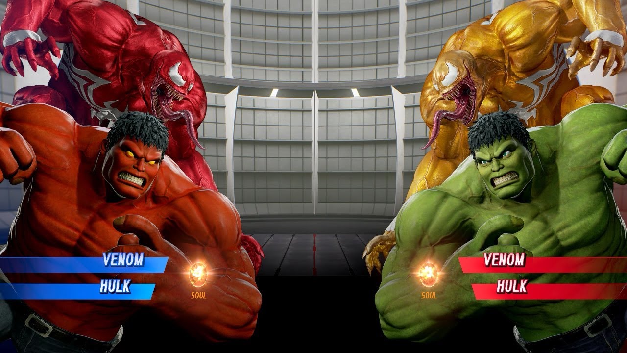 Red Venom & Red Hulk VS Yellow Venom & Hulk - Marvel vs Capcom Infinite ...