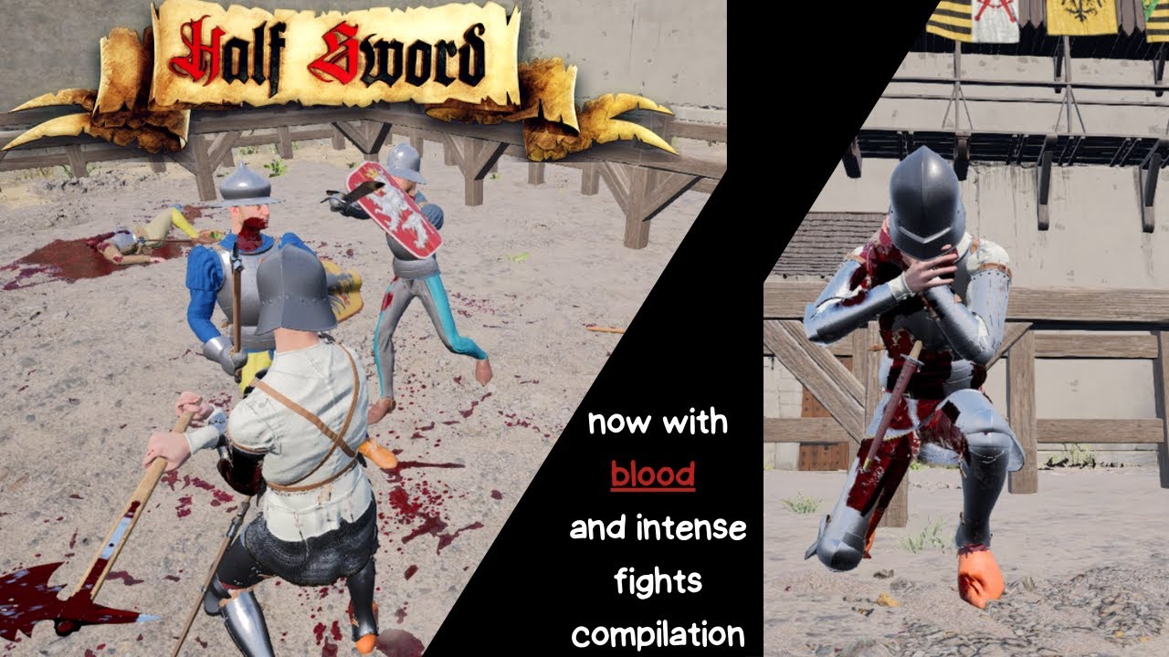 Half Sword Fights Compilation With Blood And Guts! - YouTube