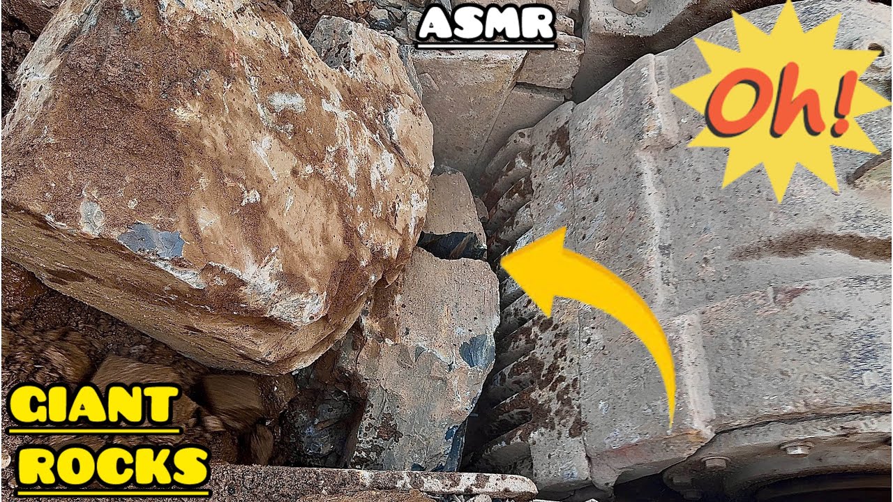 ASMR Giant Jaw Rock Stone Crushing-Soothing Sounds & Powerful Crushing ...