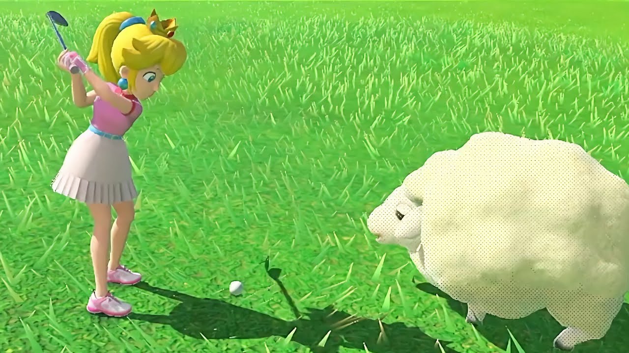 Mario Golf Super Rush Peach vs Mario vs Luigi in Bonny Greens - YouTube