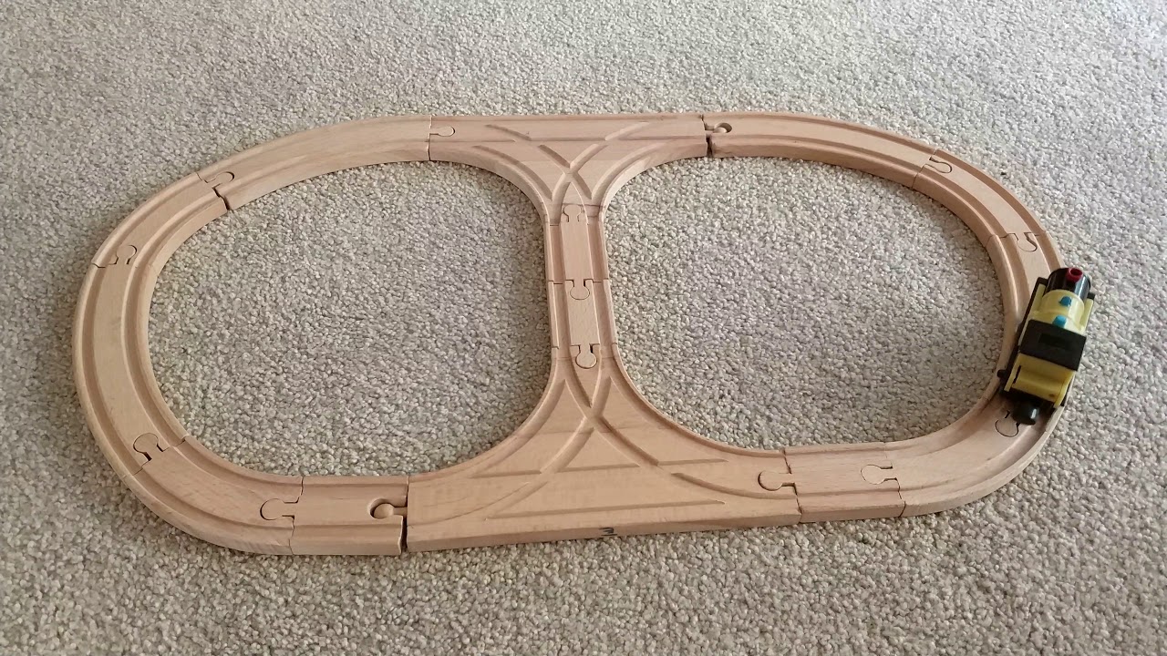 Wooden train tracks - 8 shaped track - YouTube