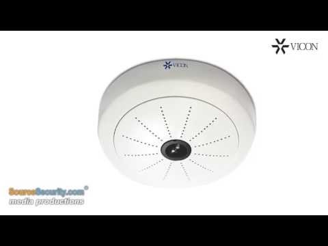 Vicon V9360 Series of Hemispheric IP Dome Camera with Integral Fisheye ...