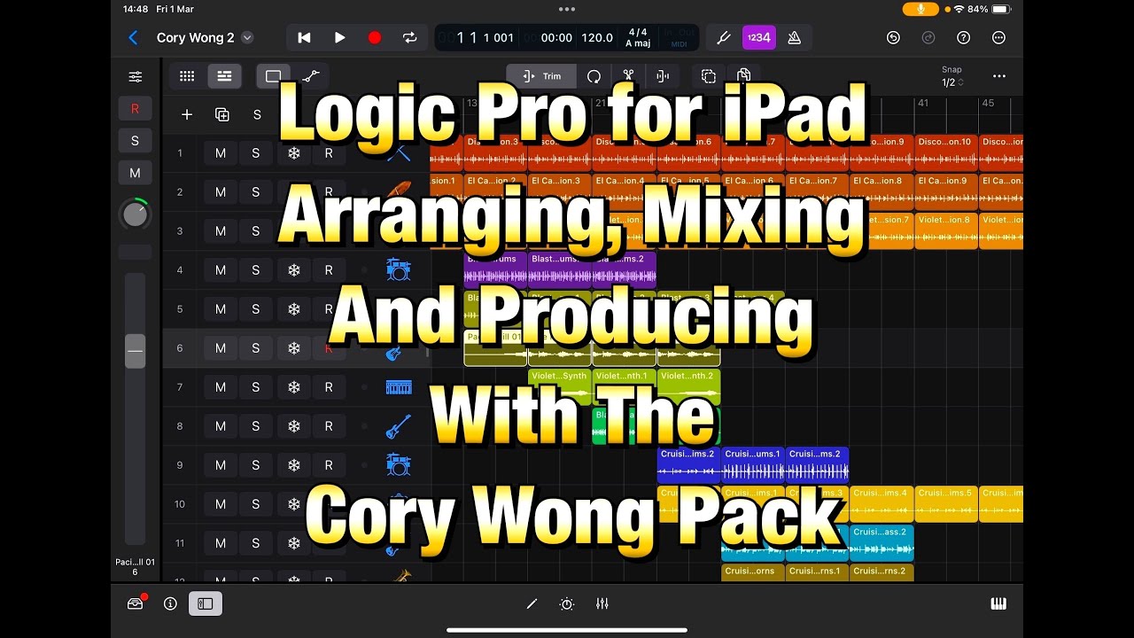 Logic Pro for iPad - Arranging, Mixing & Producing - 46 Track Project ...