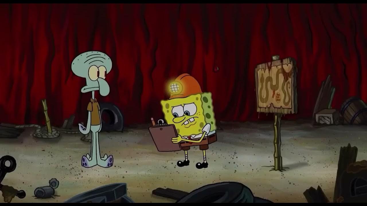 SpongeBob and Squidward get eaten by a Sewer Snake - YouTube