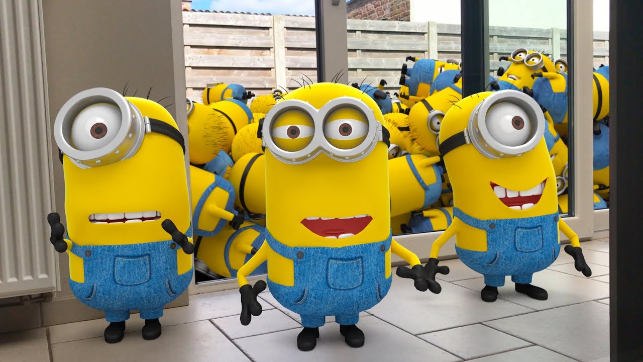 Puppy SURPRISED with MINIONS! - YouTube