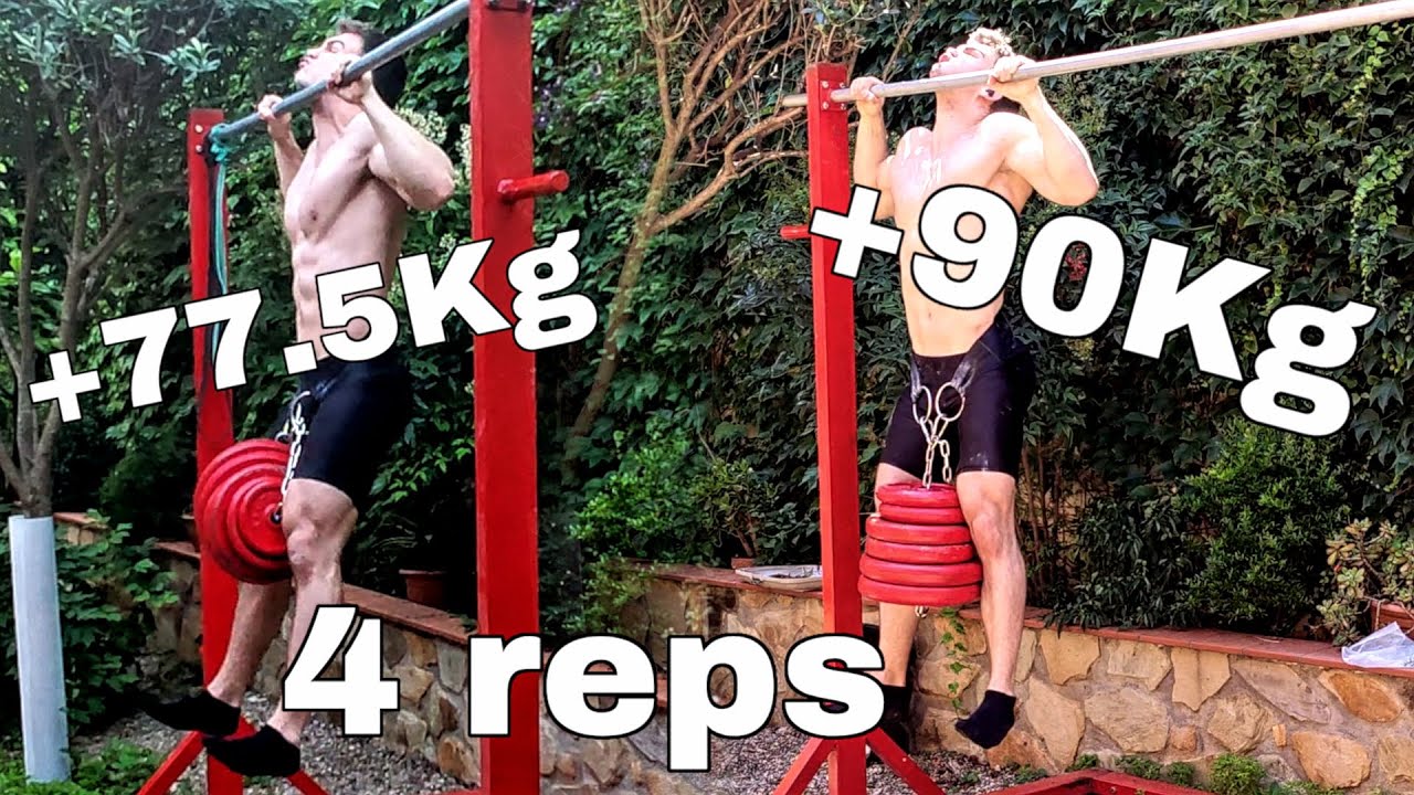 Pull Ups Progression at 4x4: from 77.5Kg to 90Kg | Weighted Calisthenics Progression - YouTube