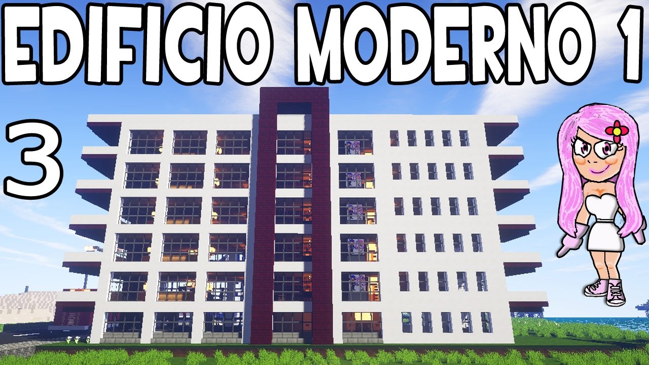 EDIFICIO MODERNO 1 EN MINECRAFT | Parte 3 CÓMO HACER Y CONSTRUIR - YouTube