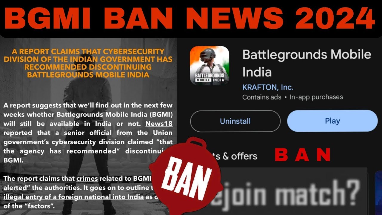 BGMI BAN NEWS 2024😰 || BGMI BAN AGAIN NEWS FAKE OR REAL ? - YouTube