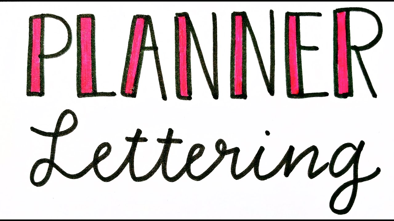 Planner Lettering Tips - Ways to Write in Your Planner! - YouTube
