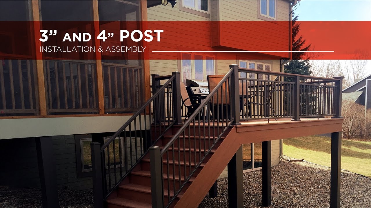 Aluminum AFCO-Rail 3 to 4" Post Installation - YouTube