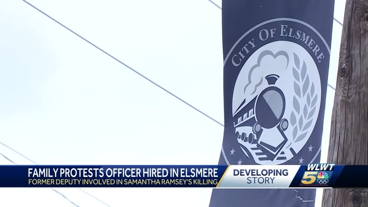 Elsmere police faces protests over newly sworn-in officer - YouTube
