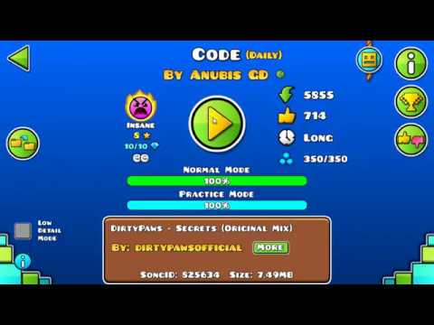 [GD] That sync! "Code" by Anubis GD (Daily level) (All Coins) | Geometry Dash 2.113 - YouTube