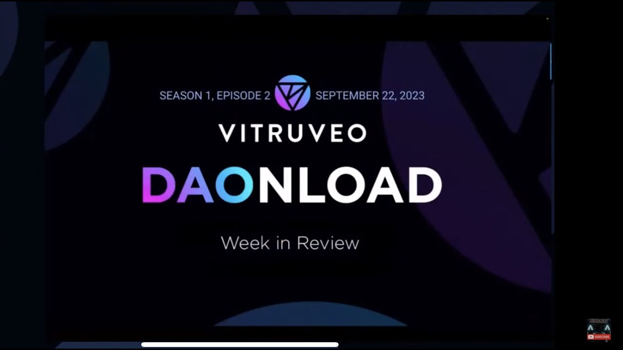 VITRUVEO DAONLOAD WEEK IN REVIEW WITH NIK KALYANI #vitruveo #blockchain #crypto #nft # ...