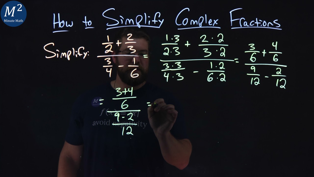 How To Simplify Complex Fractions 1 2 2 3 3 4 1 6 Part 2 Of 2
