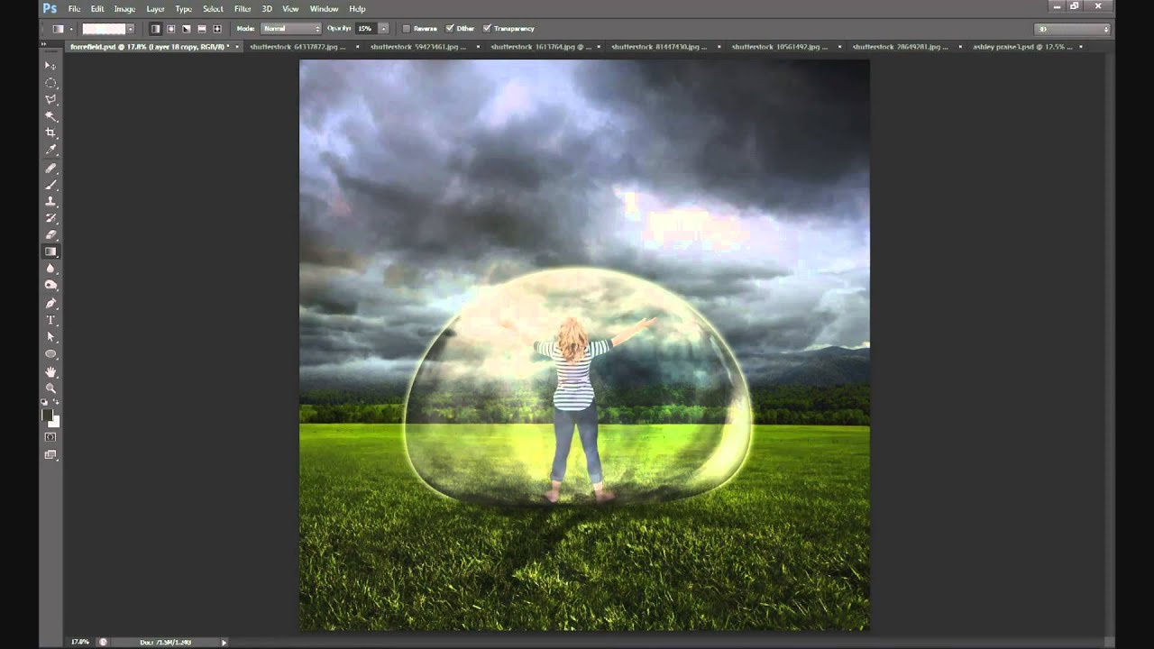 Force Field Photoshop Speed Art - YouTube