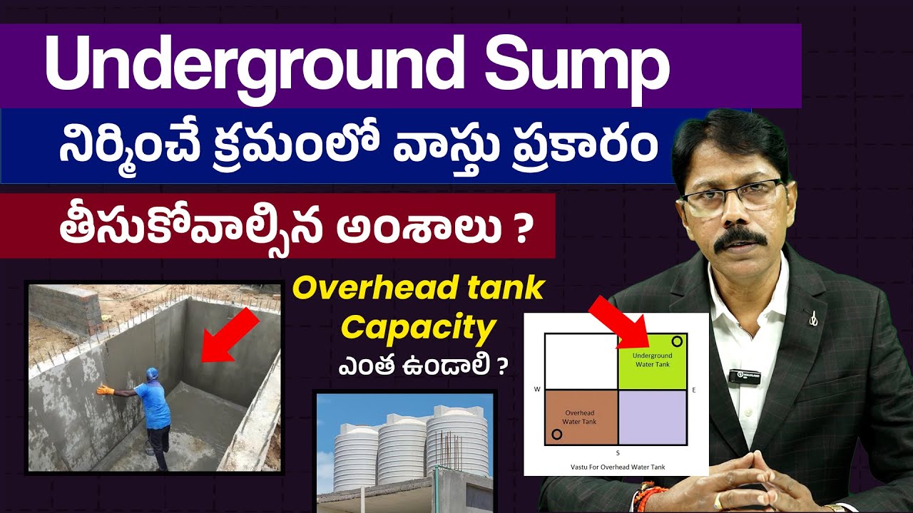 Underground Sump Vastu | Overhead Tank Capacity ఎంత ఉండాలి ? (TOPIC-18 ...