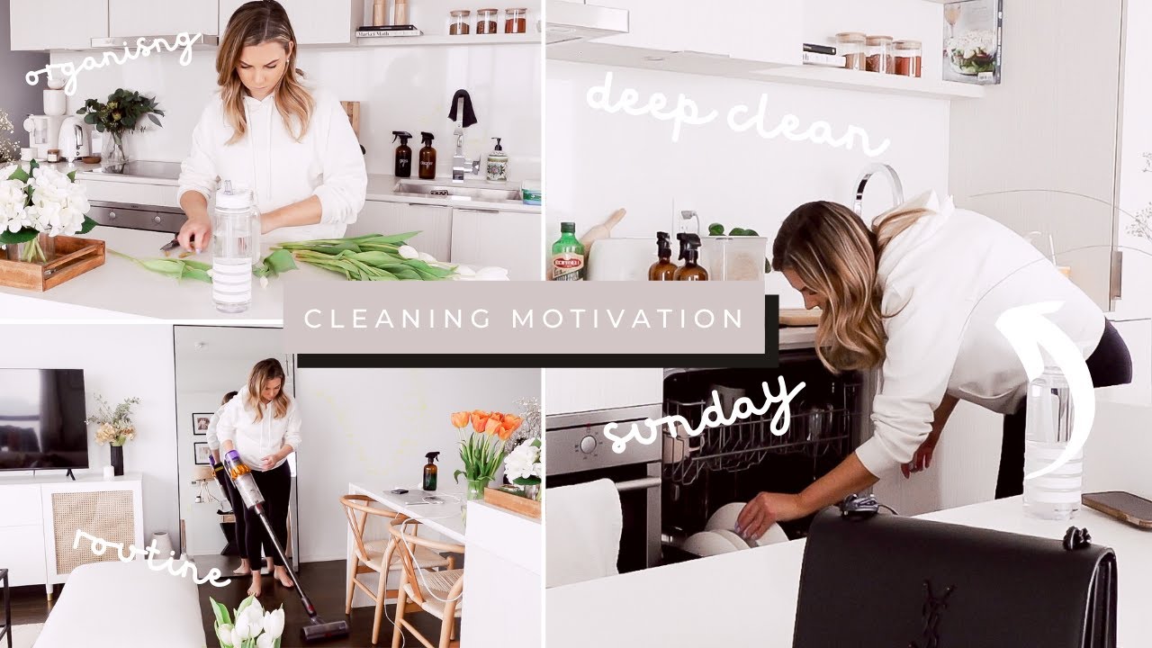 CLEANING MOTIVATION! Sunday deep clean with me! Sunday cleaning routine ...