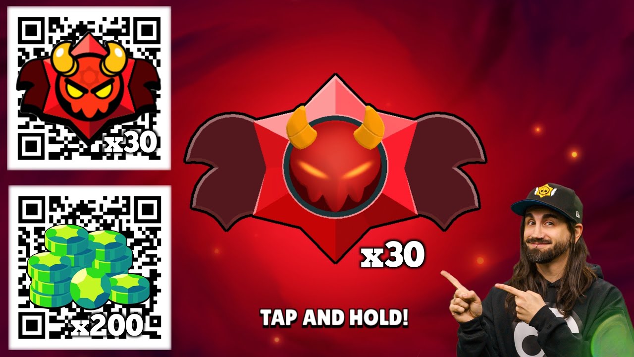 FREE 🎁 GIFT x30 DEMONIC DROPS SECRET QR CODE | Brawl Stars - YouTube