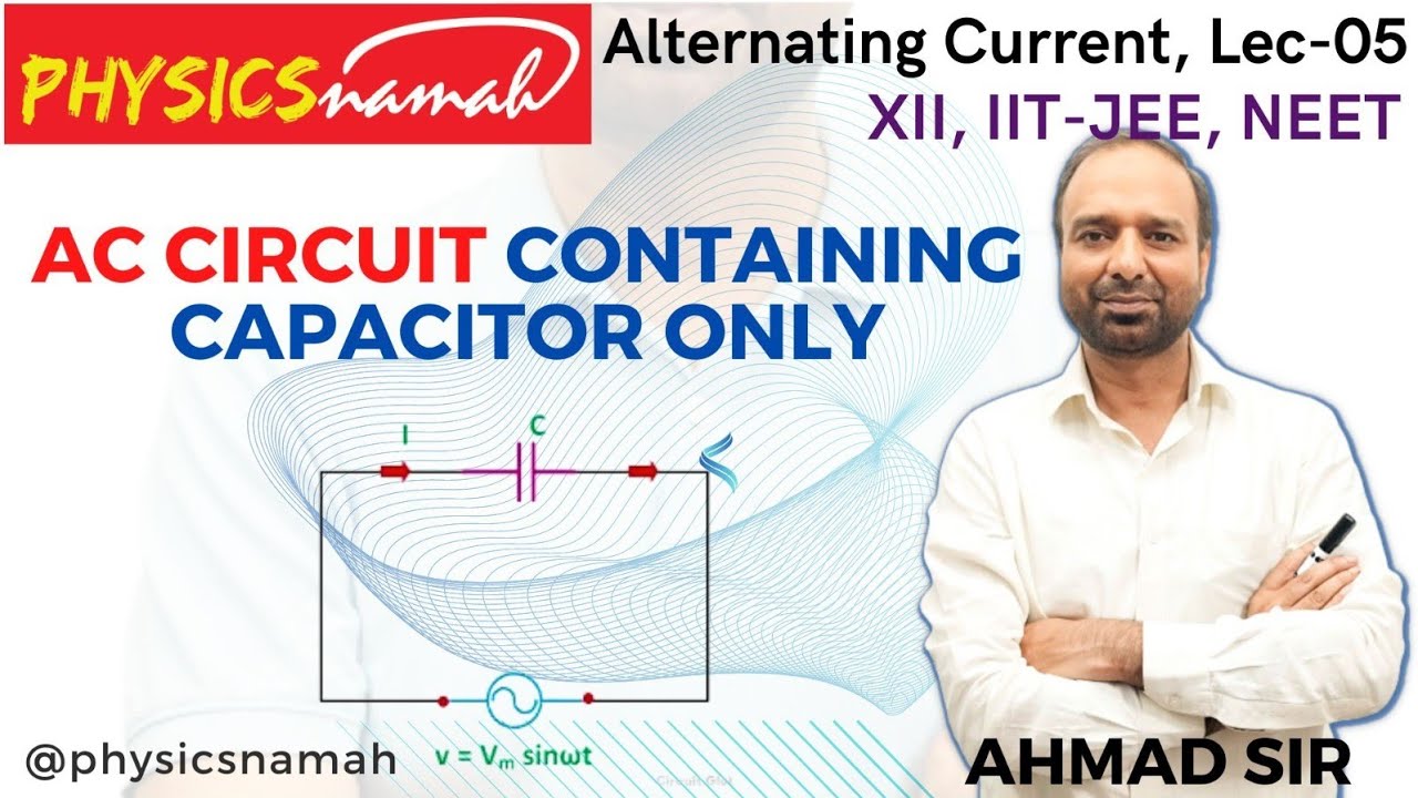 Alternating Current -5: AC circuit containing capacitor only || physics ...