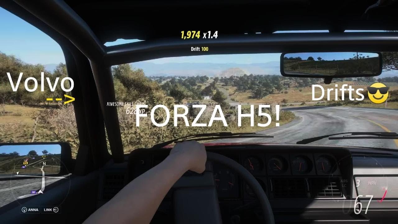 drifting with an old built out Volvo and a Logitech G29 racing sim ...