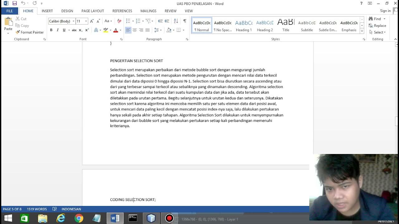 UAS PBO - MEMBUAT SEQUENTIAL SEARCH, BINARY SEARCH, SELECTION SORT DAN BUBBLE SORT PART 1 - YouTube