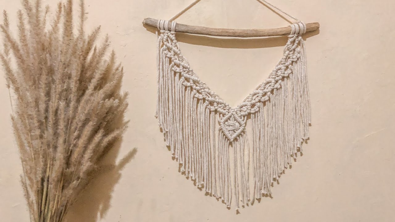 DIY | Tutorial Cara Membuat Macrame Hiasan dinding untuk Pemula ...