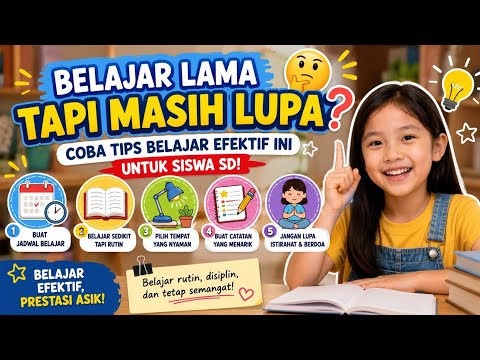 Belajar Lama Tapi Masih Lupa? 🤔 Coba Tips Belajar Efektif Ini untuk Siswa SD!