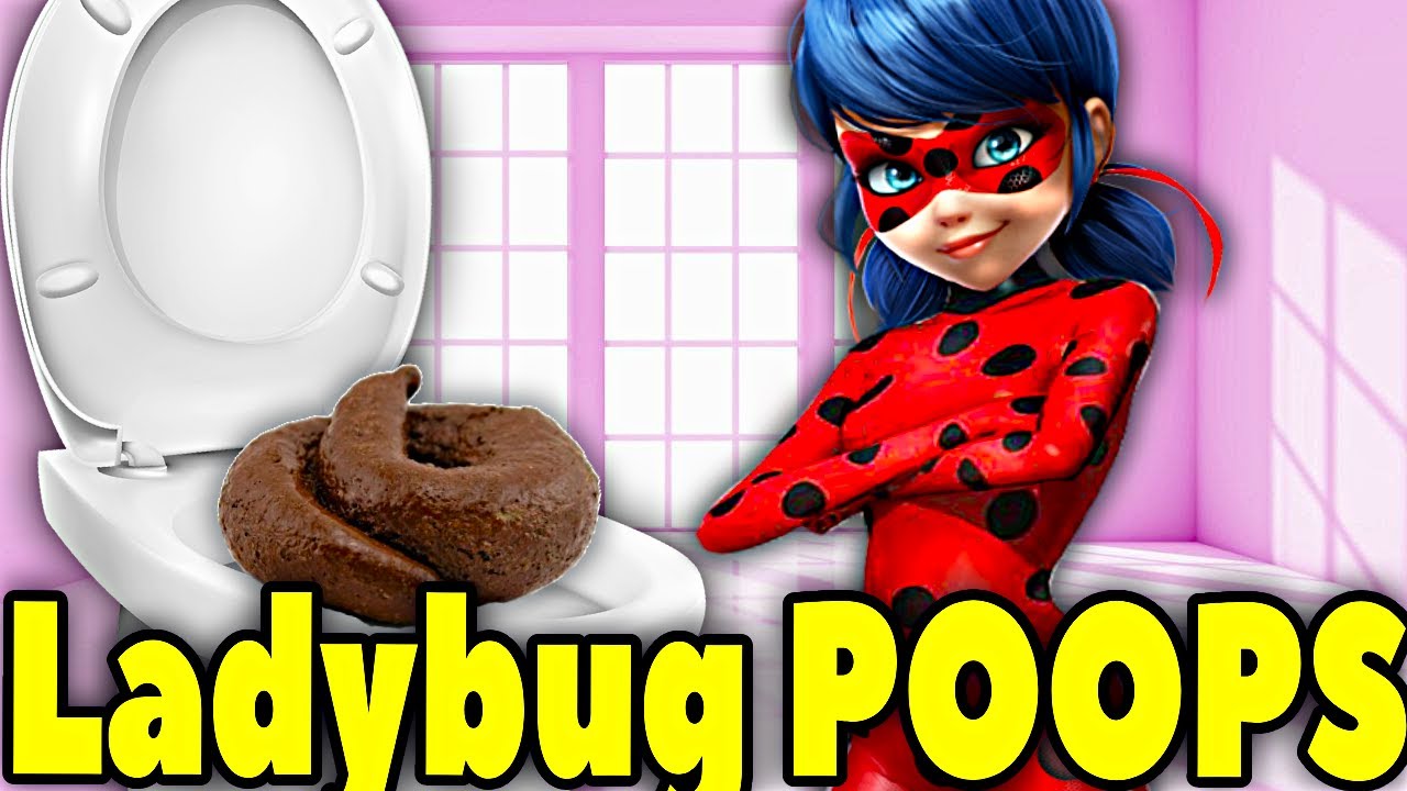 Miraculous Ladybug POOPS in the TOILET. Miraculous Ladybug and Cat Noir ...