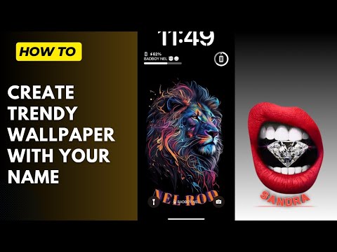 How to customize your name on wallpaper - YouTube