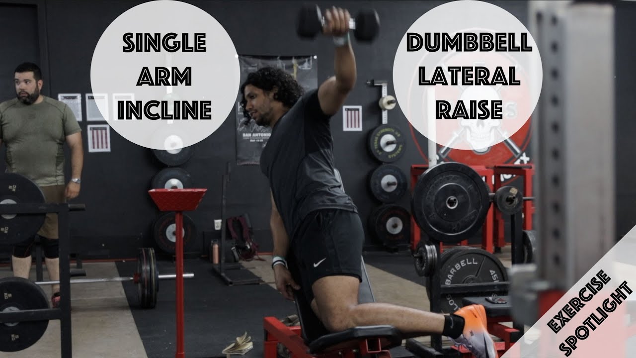 How To: Single Arm Incline Dumbbell Lateral Raise - YouTube