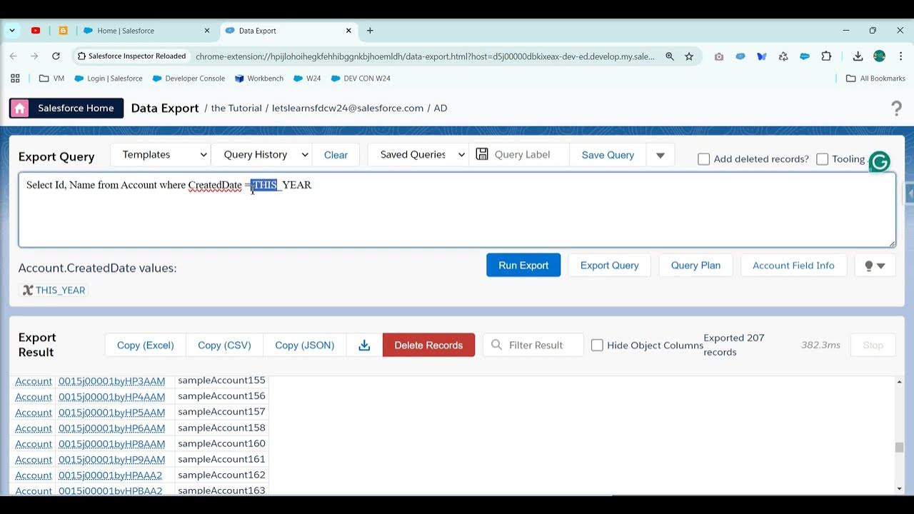 Use THIS YEAR vs LAST YEAR vs DateTime in Query #inSalesforce - YouTube