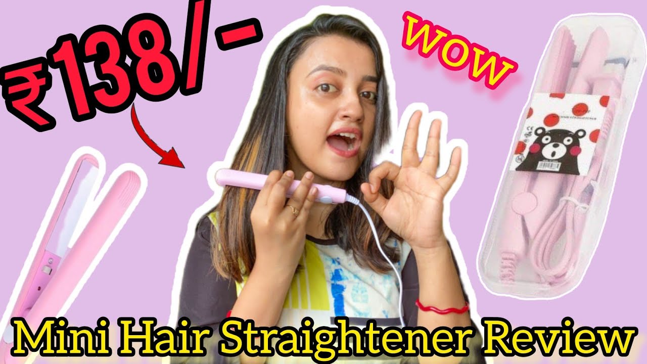 Mini Hair Straightener Review || Mini Hair Straightener Unboxing ...