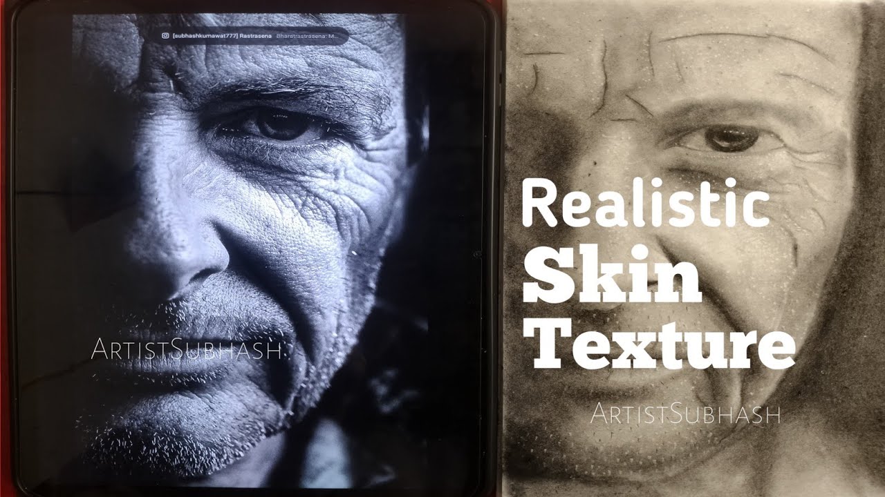 || Day 14 || How to Draw Realistic skin Texture for Beginners ...