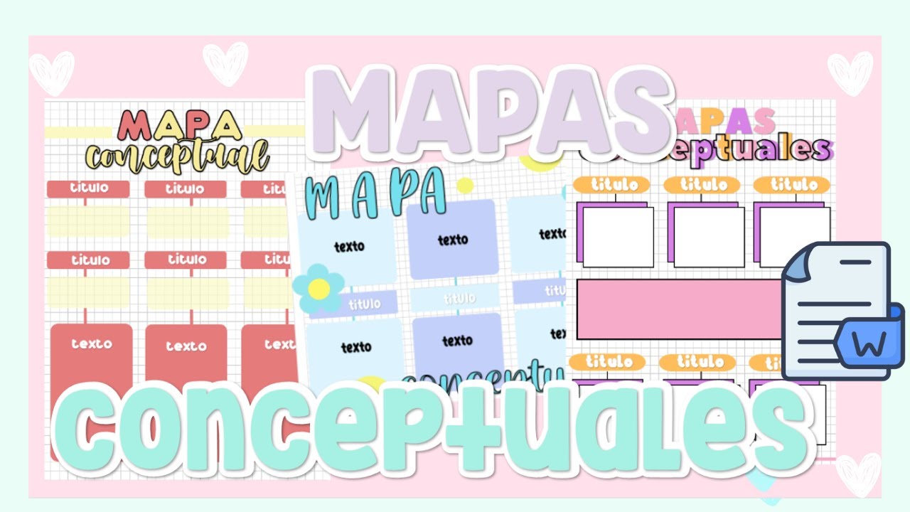 Mapas Conceptuales Bonitos en Word +PLANTILLAS GRATIS// Fernanda - YouTube