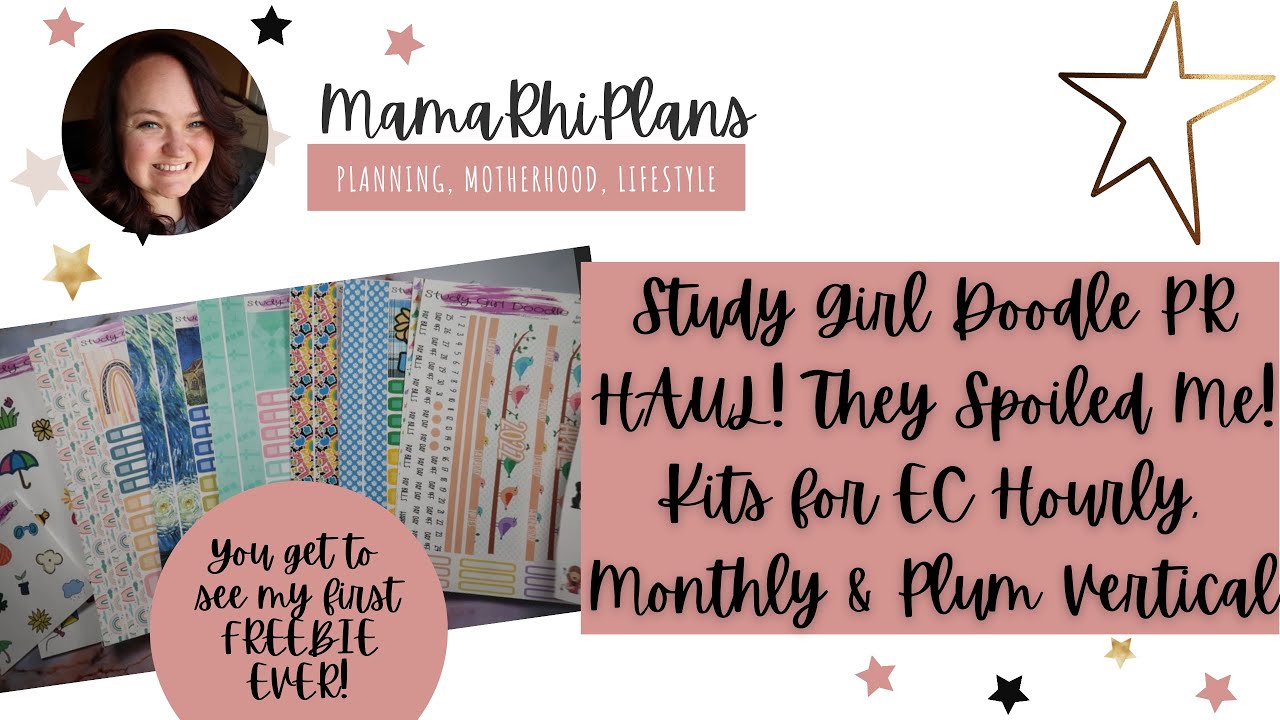 STUDY GIRL DOODLE PR HAUL | PLANNER STICKER HAUL | MY FIRST FREEBIE ...