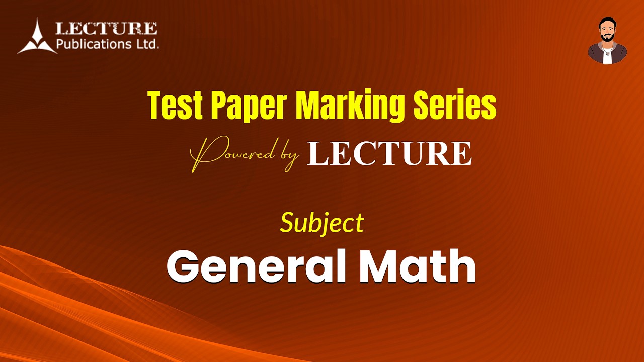 Test Paper Marking Series- Gen.Math || Powered by Lecture Publication ...