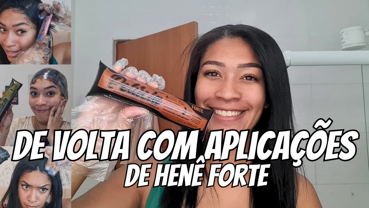 COMO FAÇO O ALISAMENTO DO MEU CABELO EM CASA COM HENE - 1º APLICAÇÃO ...