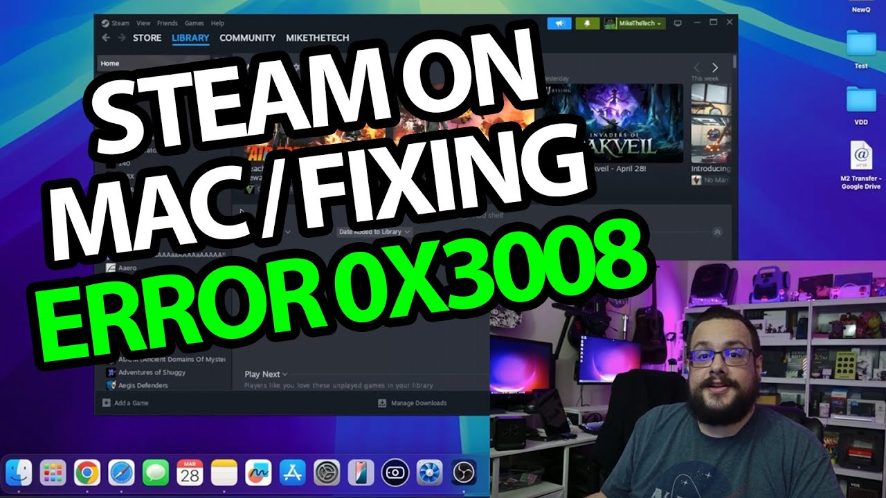 Solving Steam Installation Issues on Mac (Whisky & Error 0X3008) - YouTube