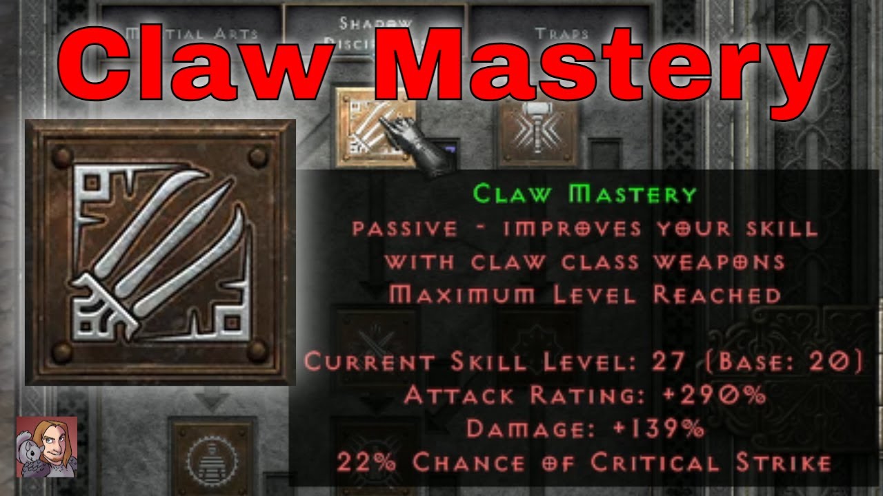 D2R Skills & Abilities - Claw Mastery, Shadow Disciplines (Assassin ...